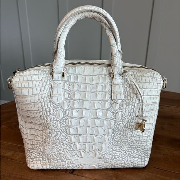 Brahmin | Bags | Brahmin White Leather Duxbury Satchel | Poshmark